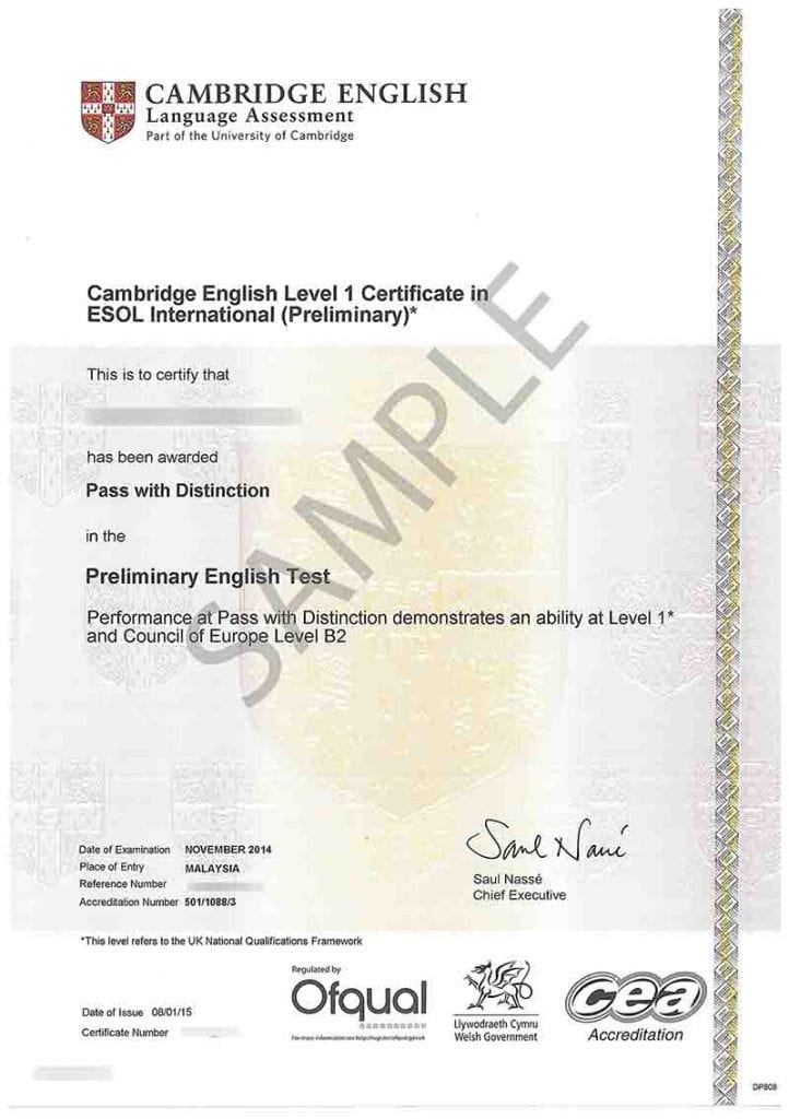 Con qué nota se aprueba el nivel B1 de inglés? ※